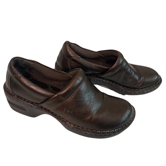 boc | Shoes | Boc Peggy Clogs Shiny Copper Brown 75 Boc Vegan Born ...